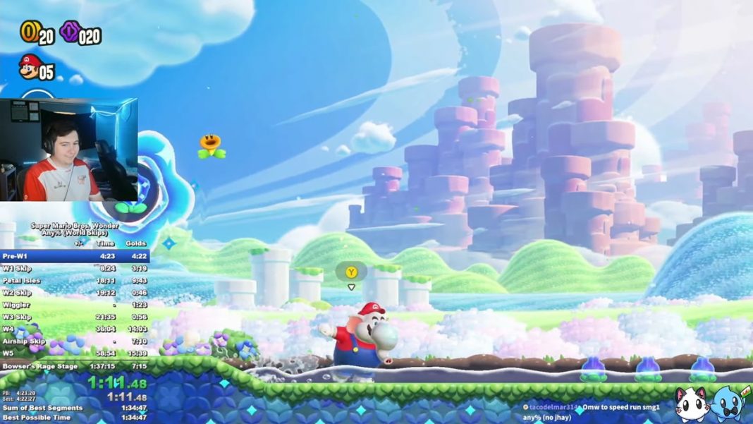 Super Mario Bros. Wonder worldwide speedrun record topped at 1 hour and ...