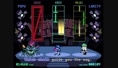 Deltarune showcases new rhythm minigame and glam rock outfits ...