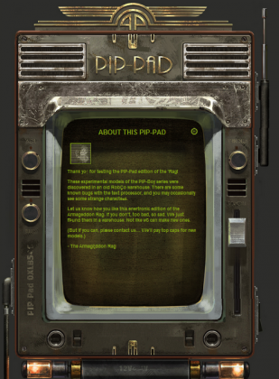 もしも「Pip-Boy」がタブレットだったら――『Fallout 4』のハイクオリティなMod「Pip-Pad」の配信が開始 - AUTOMATON