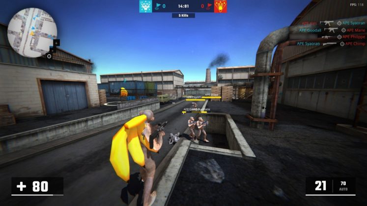 100円チンパンジー対戦TPS『Apewar』Steam早期アクセス配信好評スタート。おサルたちの銃撃バトル - AUTOMATON