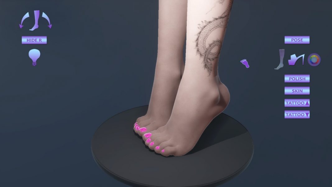 足フェチシム『Foot Fashion Simulator』発表。シューズ・ネイル・タトゥーを駆使して、足を美しく磨き上げる - AUTOMATON
