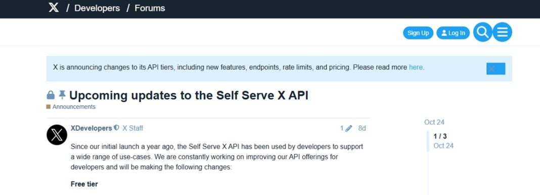 X（旧Twitter）API無料プランの規制が一気に強まる。ポスト数制限が過酷になり、弊誌AUTOMATONも手動でX投稿中 - AUTOMATON