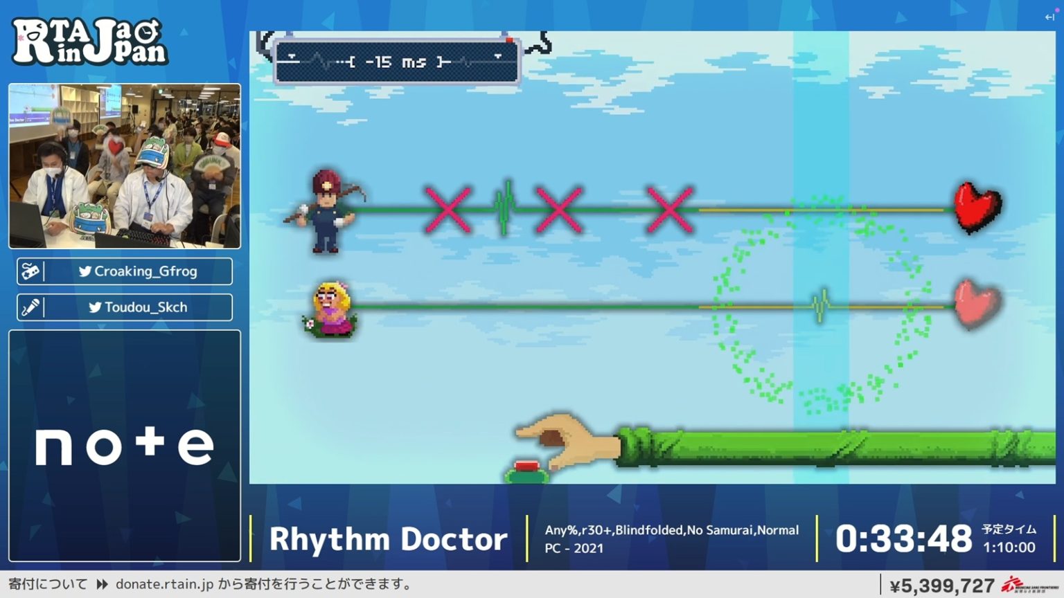 RTA in Japanにて、リズム医療ゲーム『Rhythm Doctor』走者が一躍脚光を浴びる。“目隠し＆キーボード分解走法”など、離れ業 ...