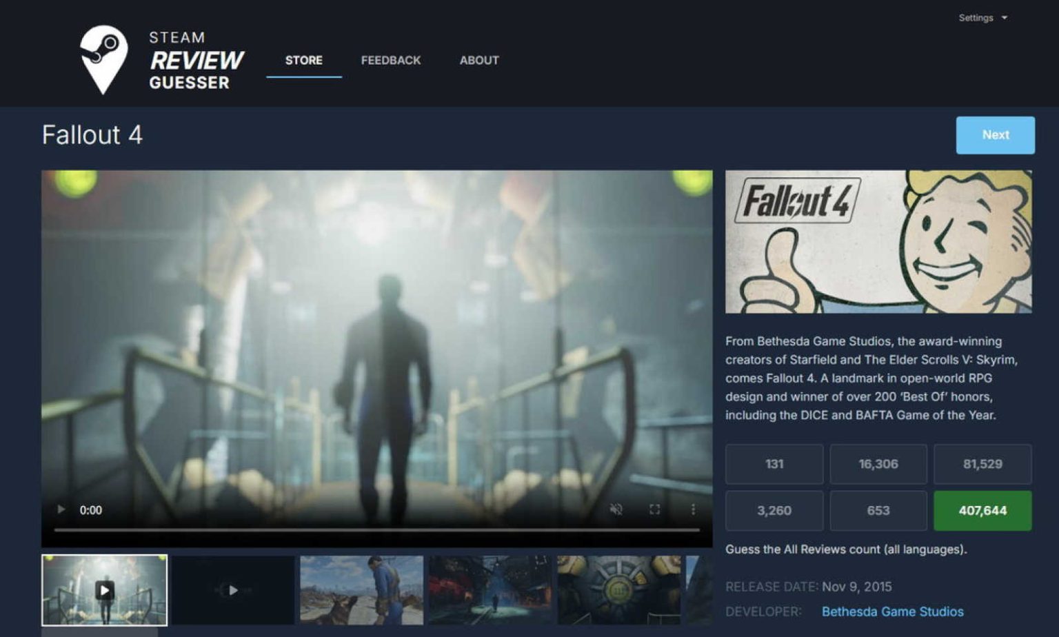 Steamのゲームの「レビュー数」推理ゲーム『Steam Review Guesser』無料公開。ヒントはストアページだけ - AUTOMATON