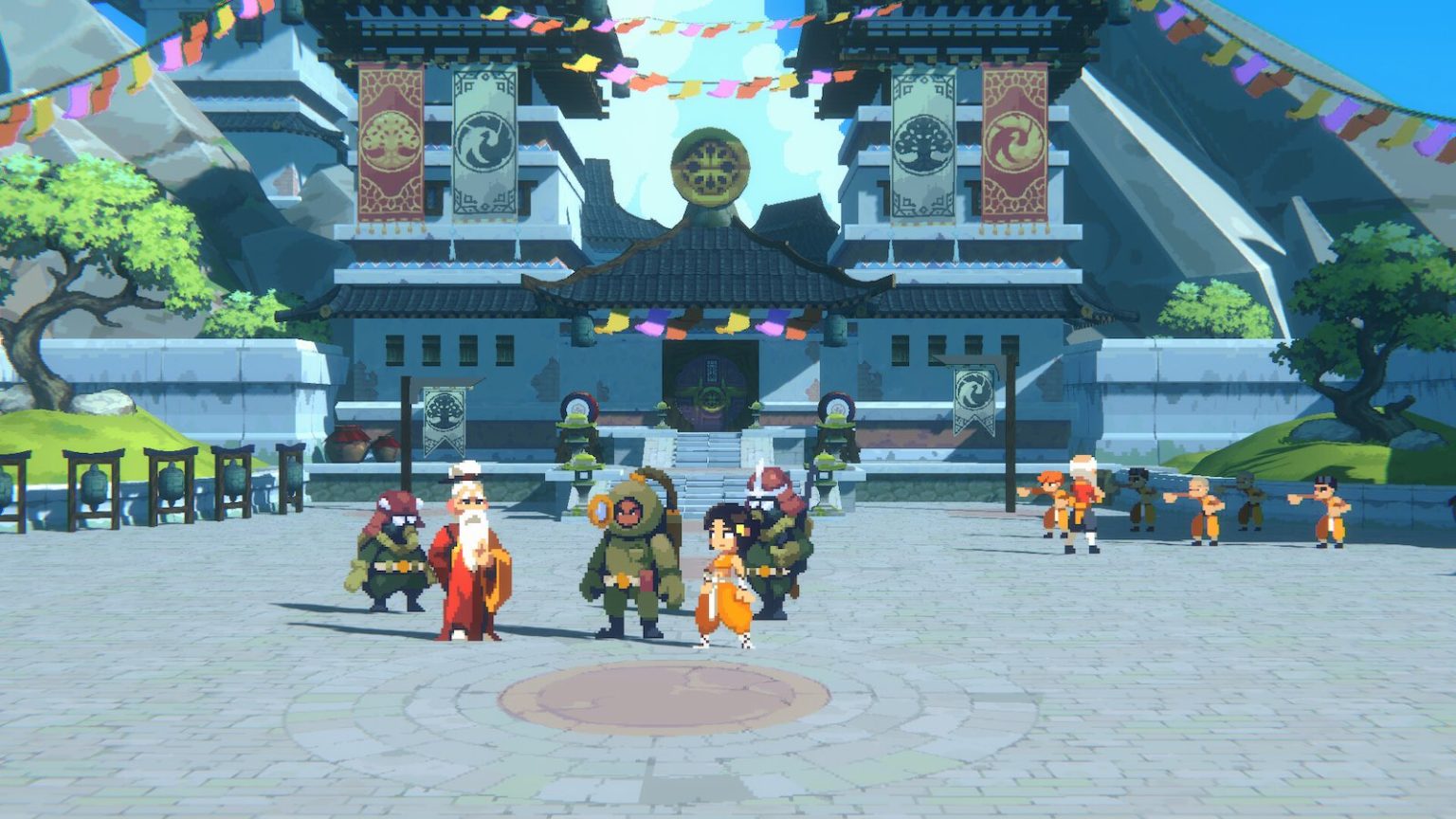 武闘僧少女メトロイドヴァニア『Akatori』Steamにて体験版配信開始、日本語対応。ドット絵と3Dで描かれる壮大冒険、空中武術バトル ...